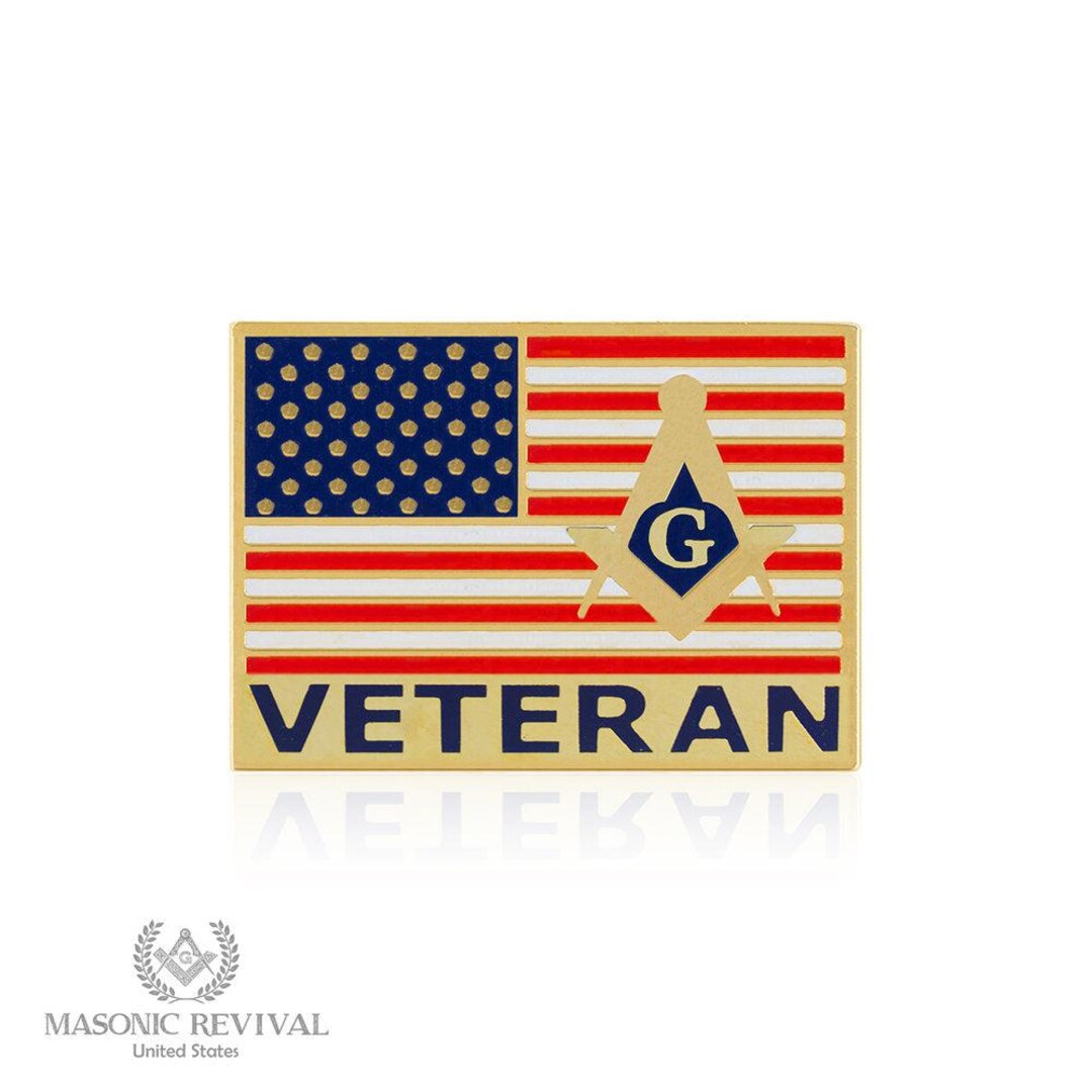 USA Flag Veteran (gold) Lapel Pin - Etsy