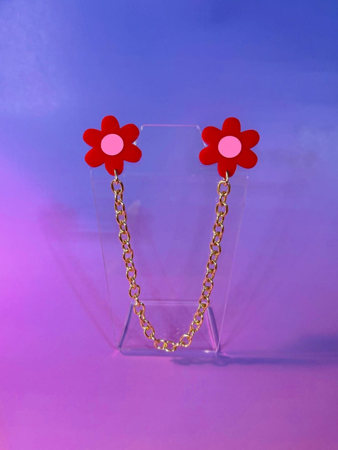 Flower Chained Collar Pins - Etsy