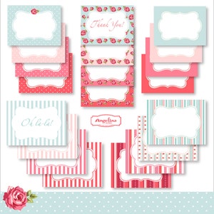 20 Digital Printable Shabby Chic Frame Labels for Scrapbooking - Etsy