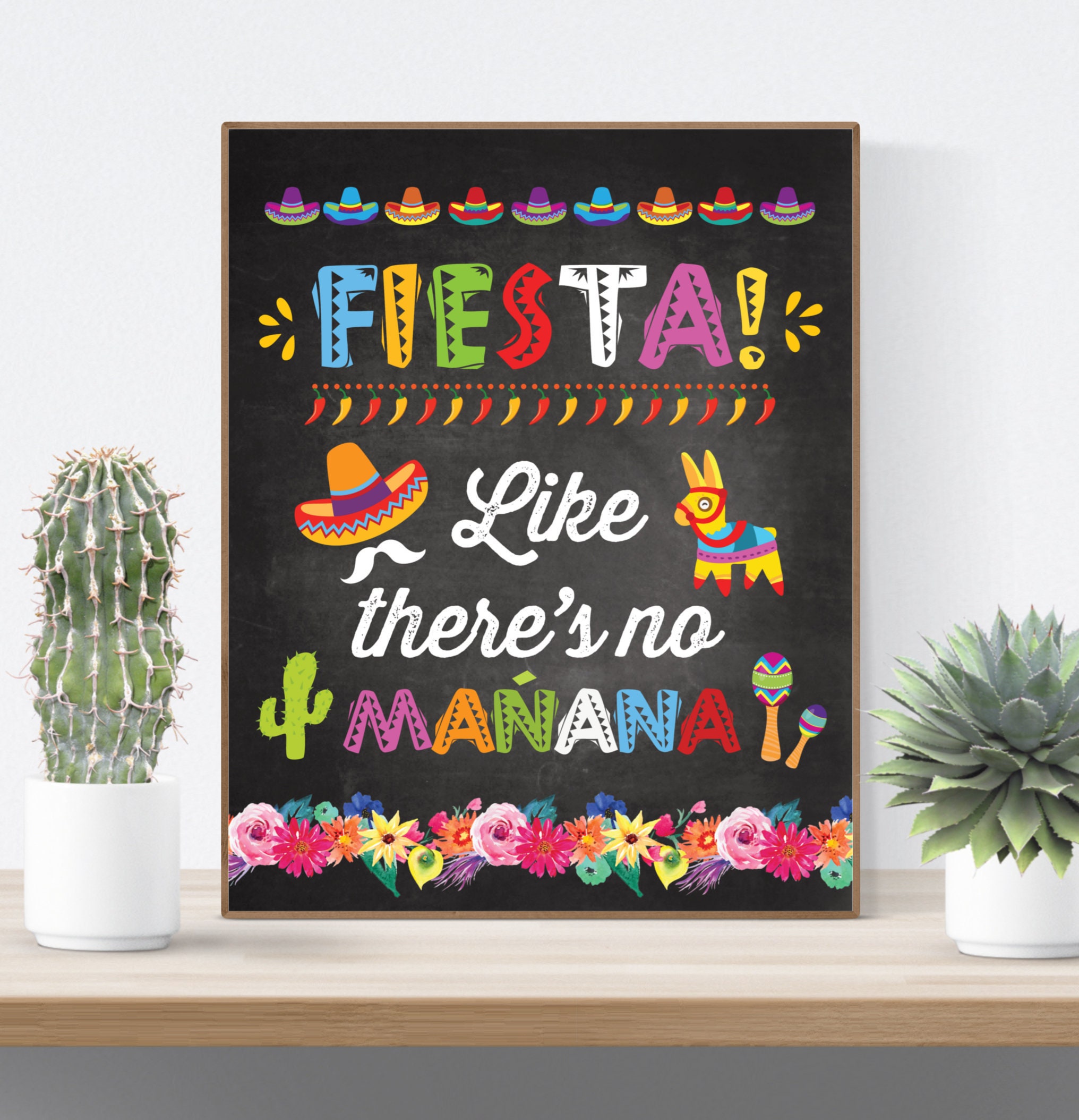 Fiesta like there's no Manana Sign. Mexican Fiesta party | Etsy