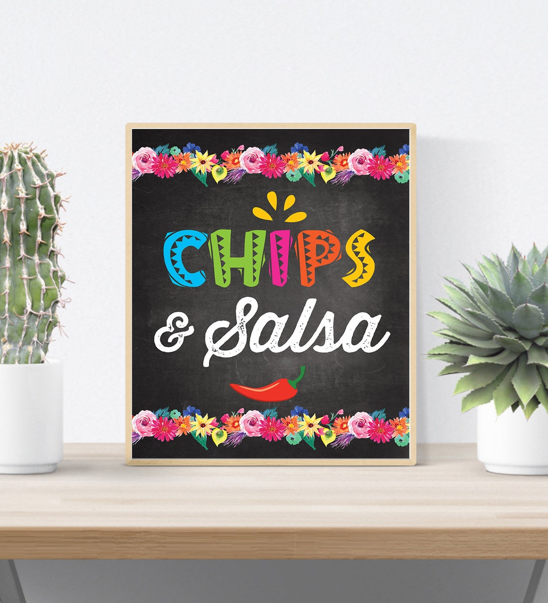 Fiesta Party Chips and Salsa Sign. Mexican Fiesta Party. 10x8 - Etsy