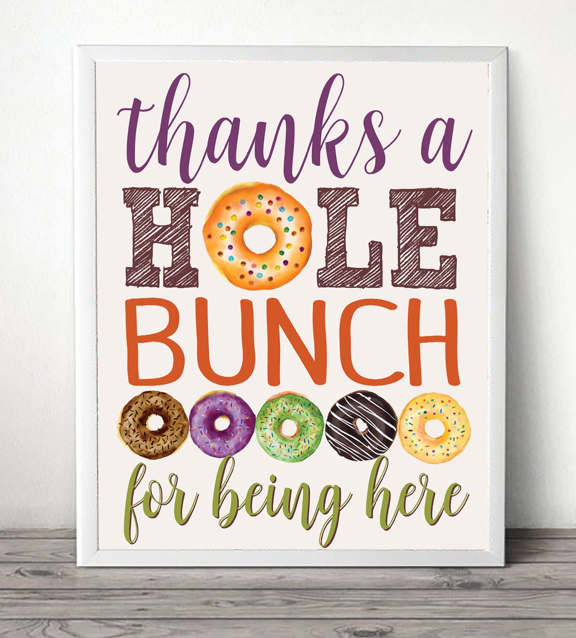Donut Party Signs. 10x8 5x7 Digital Bundle. Printable Donut | Etsy