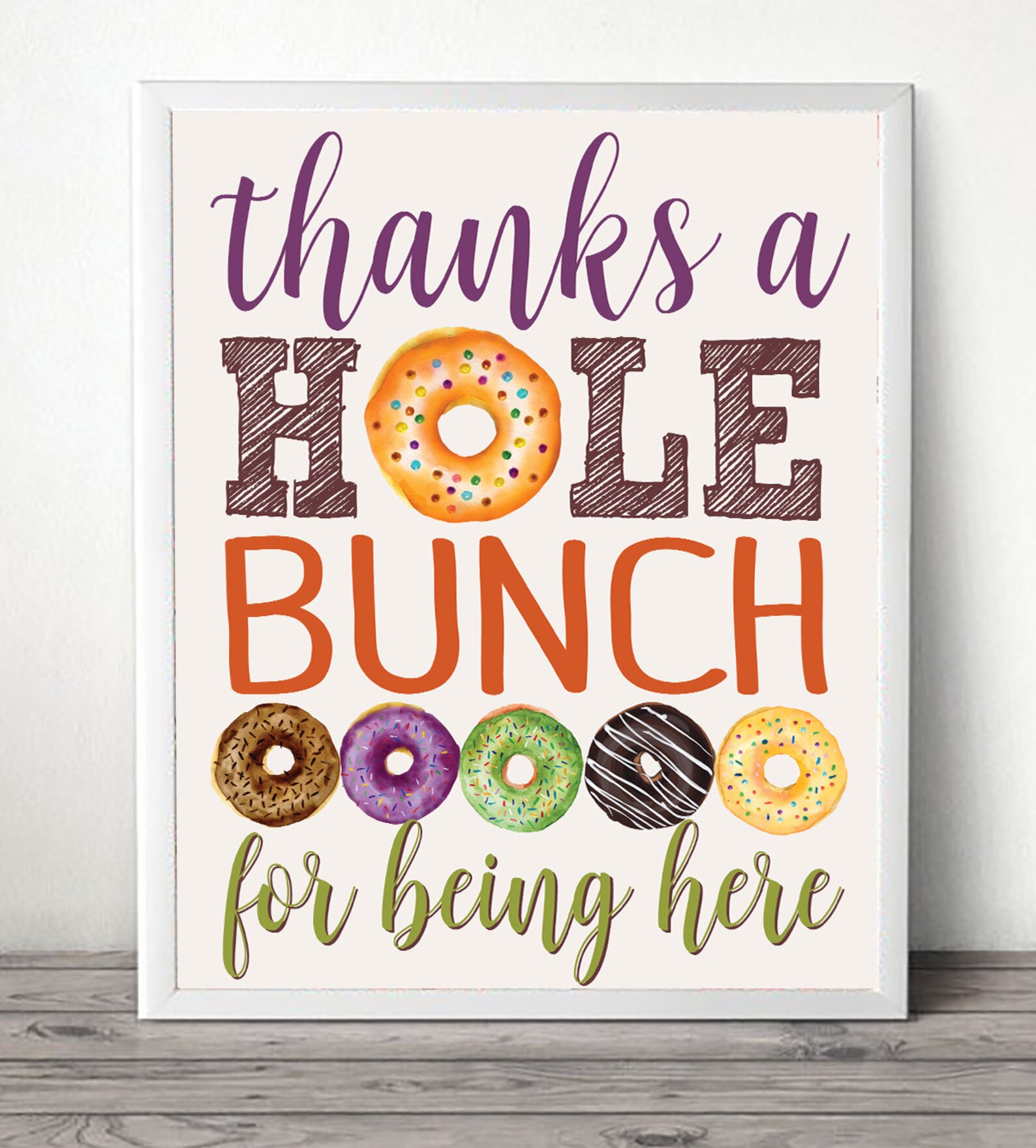 Donut Party Signs. 10x8 5x7 Digital Bundle. Printable Donut | Etsy