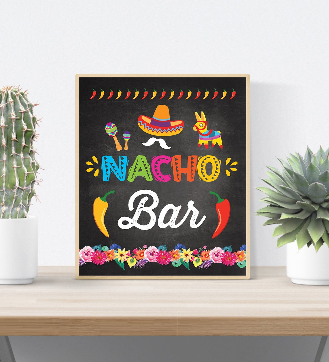 Instant Download Fiesta Party Nacho Bar Sign. Mexican Fiesta Party ...