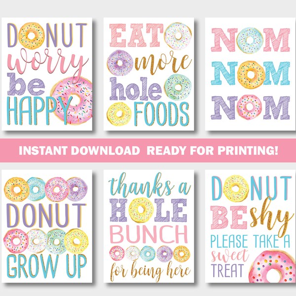 Donut Party Sign - Etsy