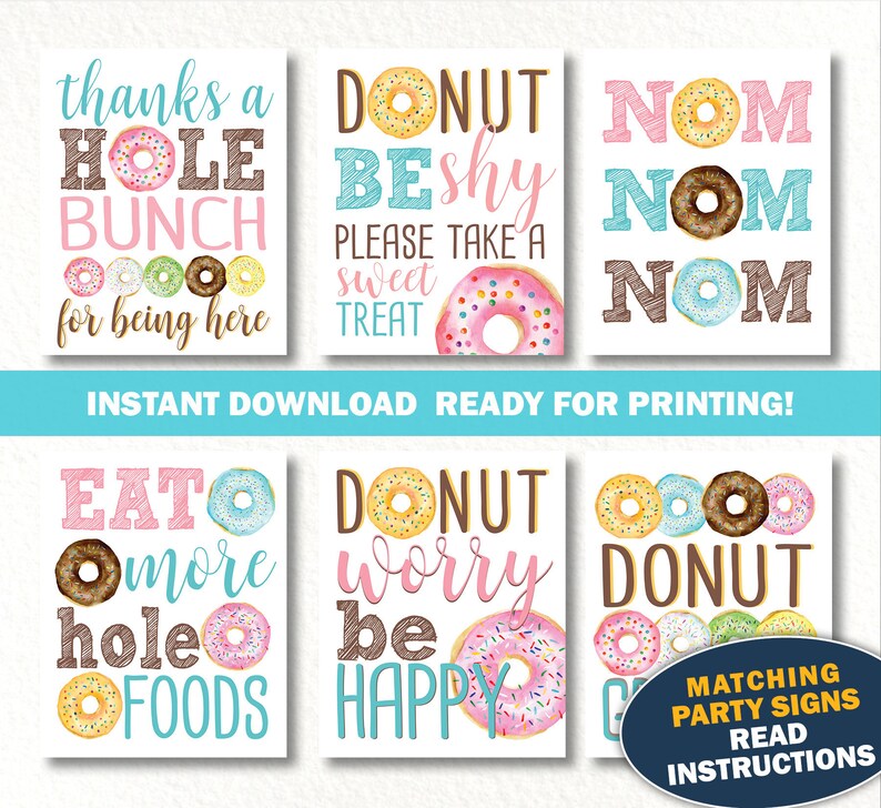 INSTANT DOWNLOAD EDITABLE Template / Donut Birthday - Etsy