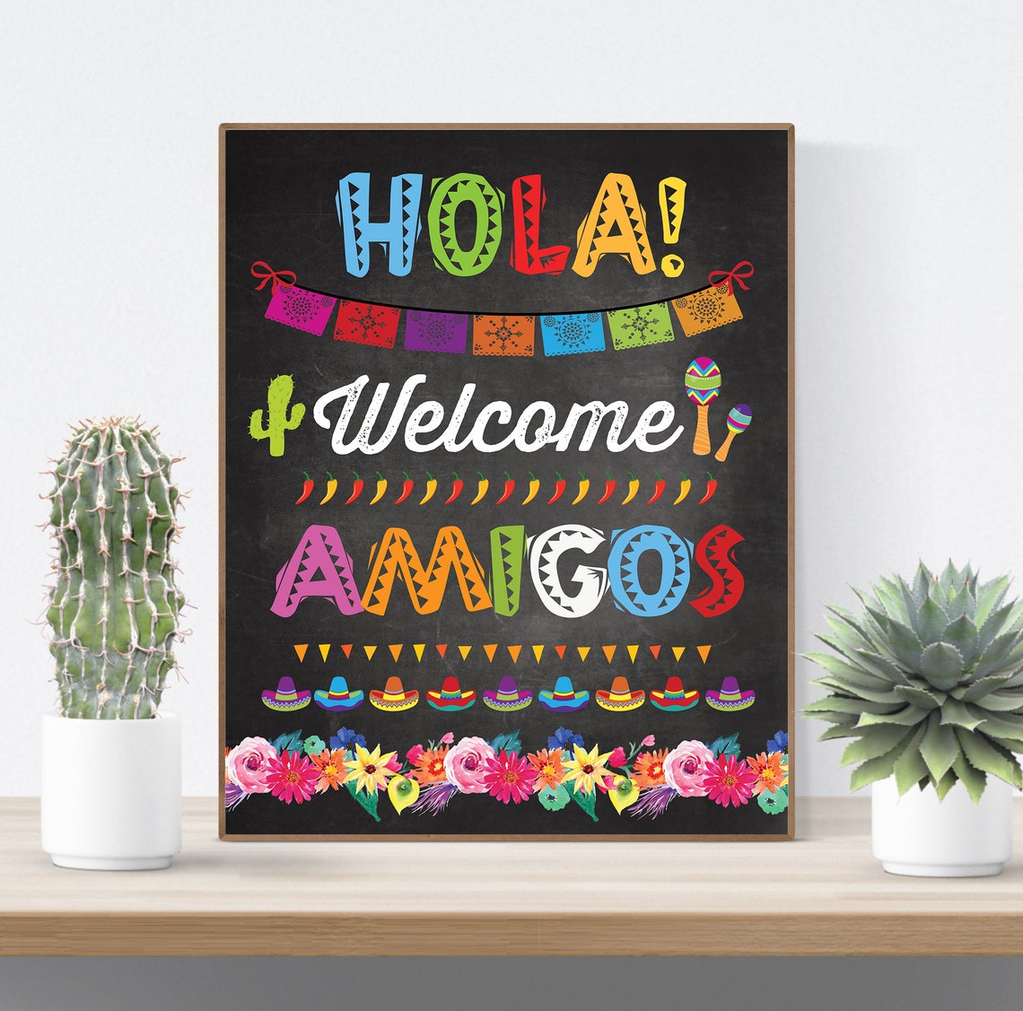 Hola Amigos Fiesta Sign. Mexican Fiesta Party Decor. 10x8 - Etsy