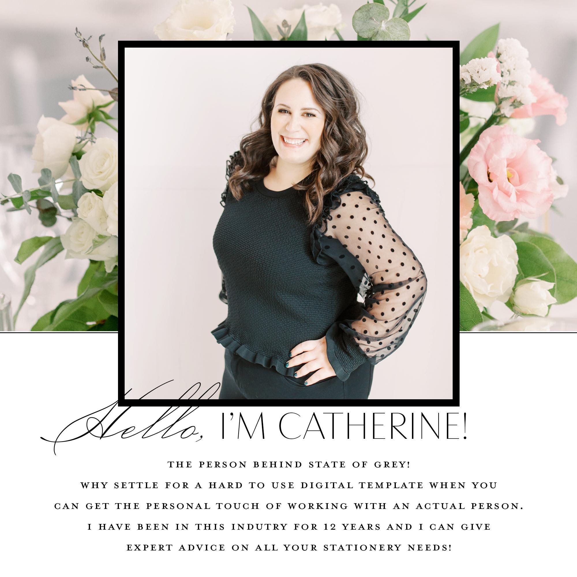 EMILY | Monogram Wedding Menu: Dusty Blue Elegant Design (digital File ...