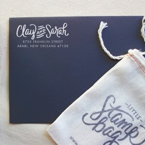 Custom Hand Written Calligraphy Stamp, Return Address, Wood Mounted ...