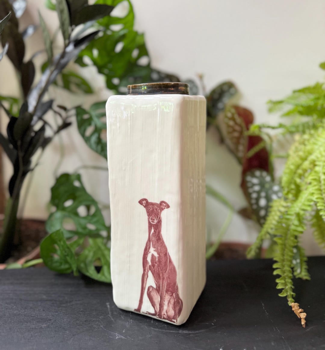 Custom Porcelain Pet Urn the 'watson' - Etsy
