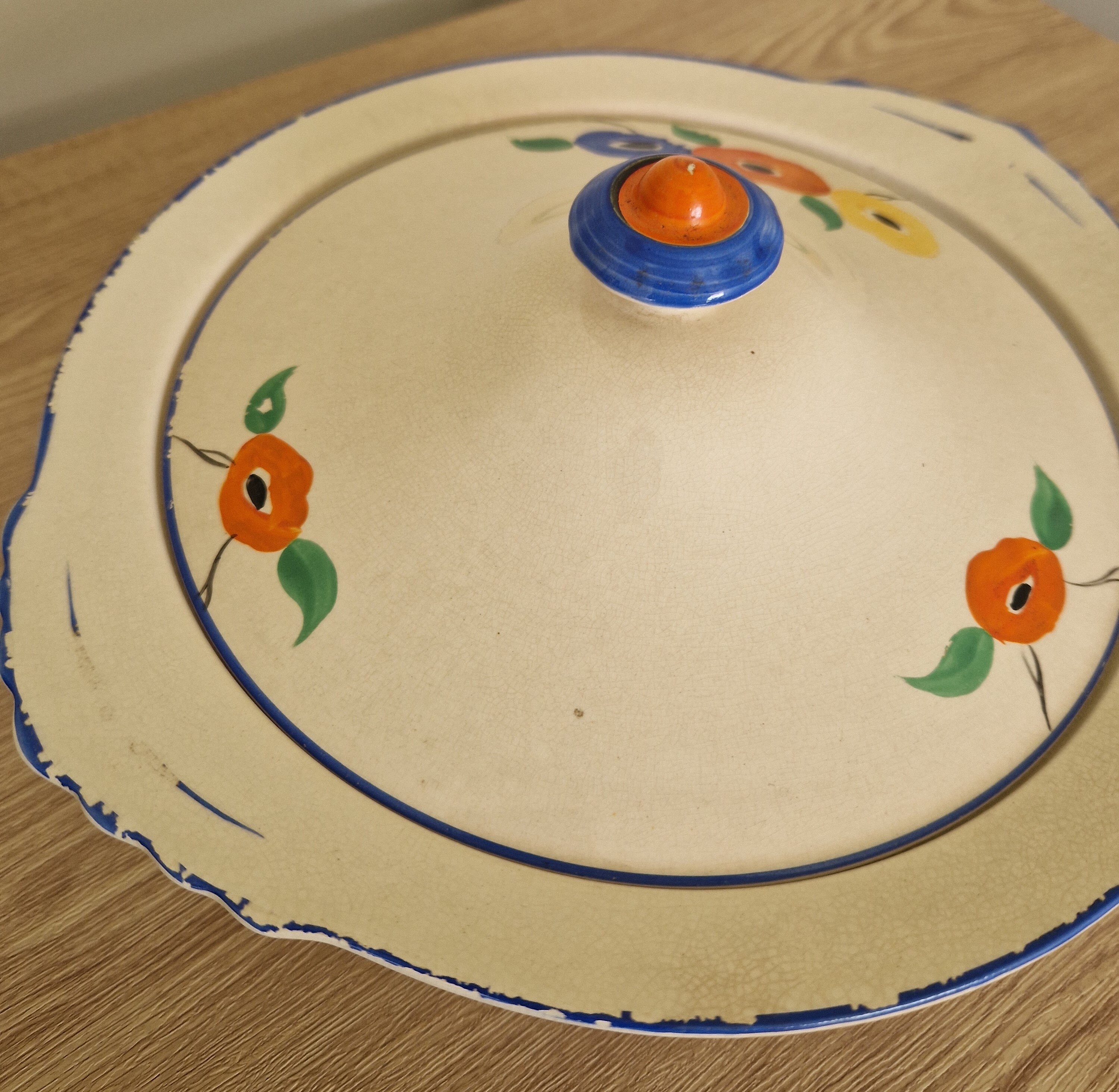 Pearl Pottery, Hanley England. Hand Painted Art Deco Style Casserole ...