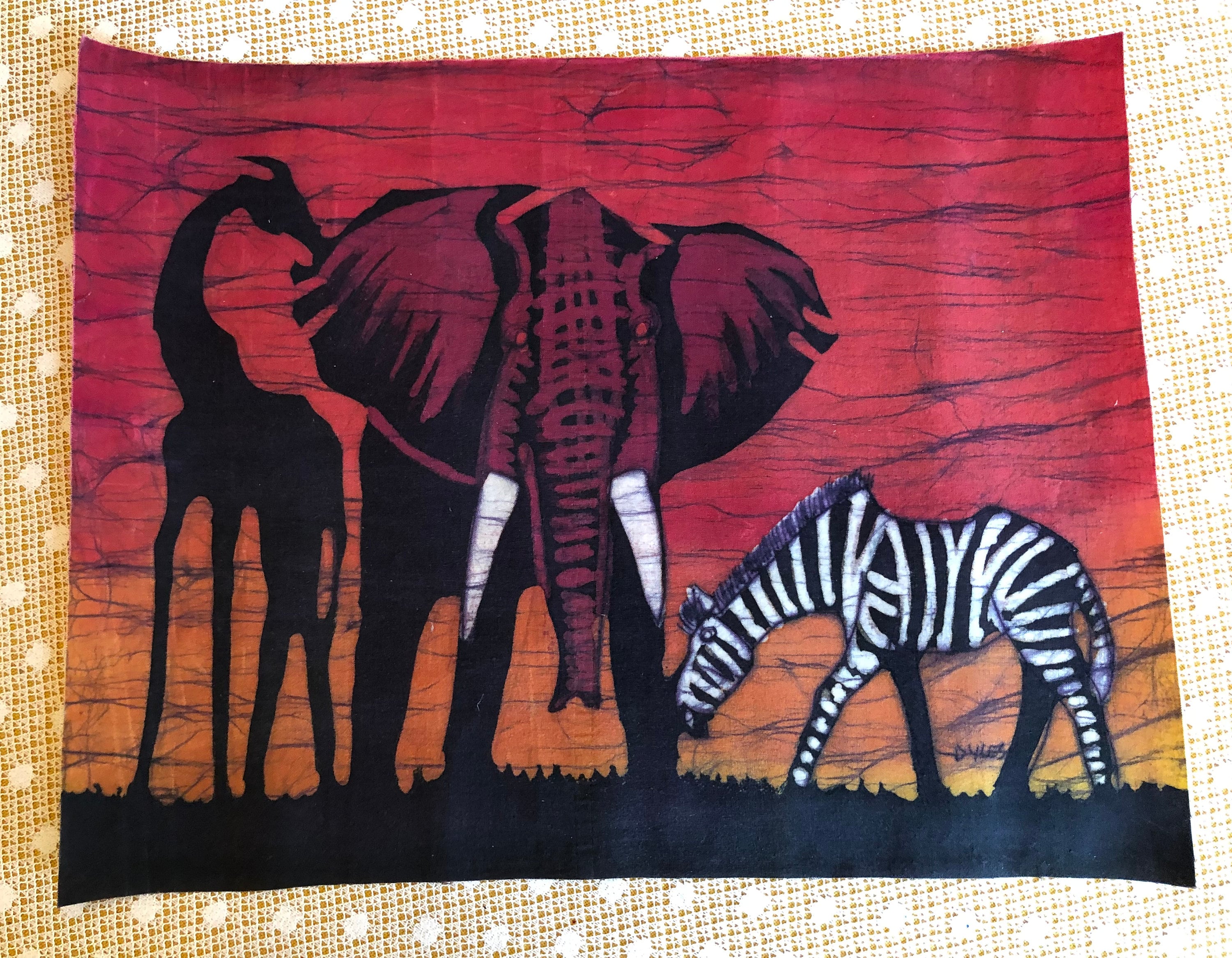 Batik African Wall Art - Fabric - Etsy