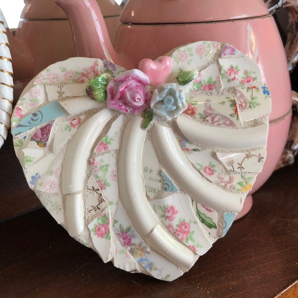 Broken China Heart - Etsy