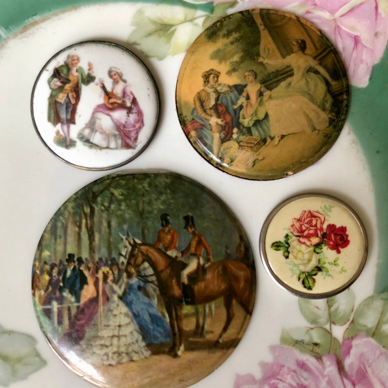 Antique Powder Jar - Etsy