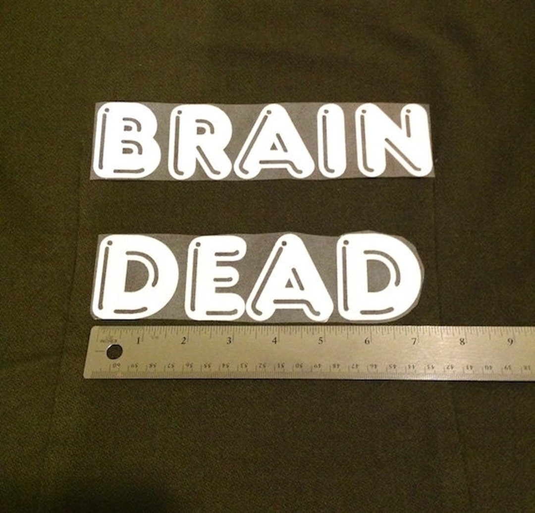 Iron on BRAIN DEAD Patch, DIY, Punk Label, Novelty Applique, Iron-on ...
