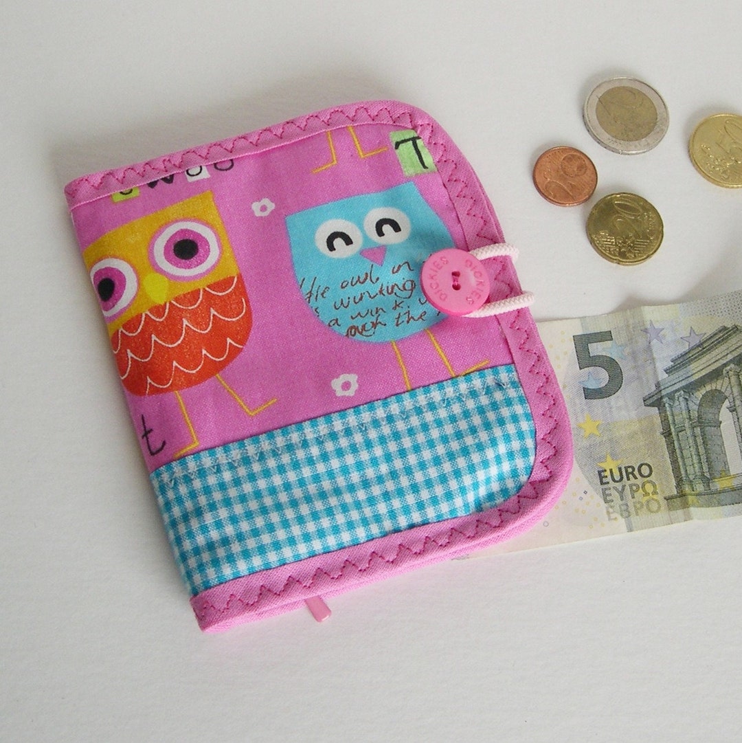 Stoffgeldbeutel Kinder, Taschengeld, Geldbörse Eule, Frösche, Frosch ...