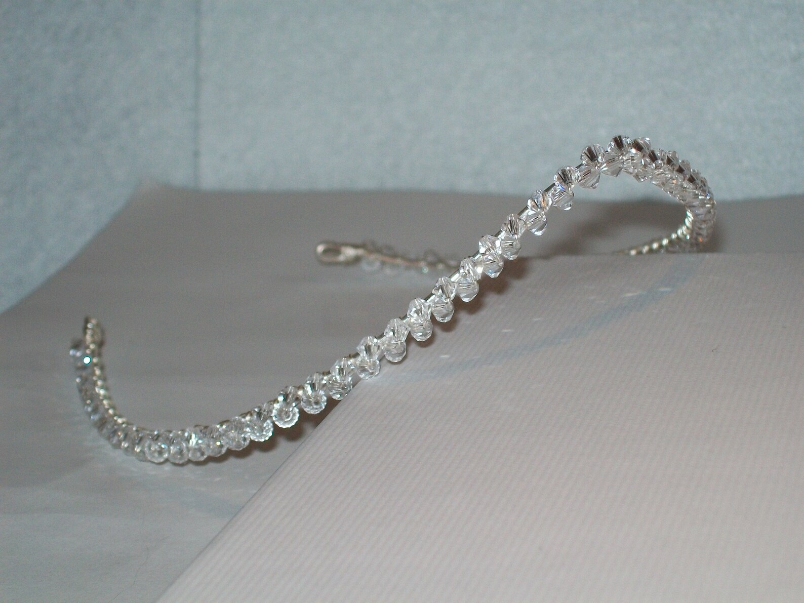 Handmade Swarovski Dainty Single Wishbone Wedding Tiara - Etsy UK