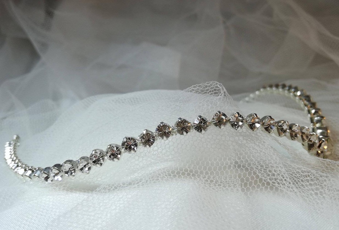 Handmade Diamante Wishbone Forehead Headband Style Wedding Bridal Tiara ...