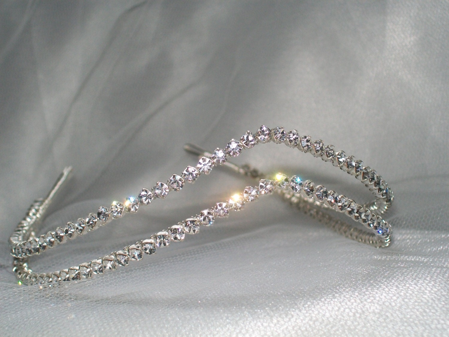 Handmade Double Wishbone Wedding Bridal Tiara Free Shipping Within the ...