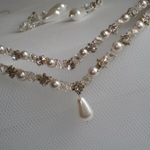 Bridal Forehead Headpiece. Silver Brow Band Made With Swarovski Crystal ...