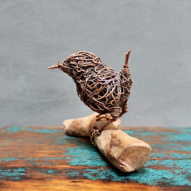 Wire Bird Sculpture - Etsy UK