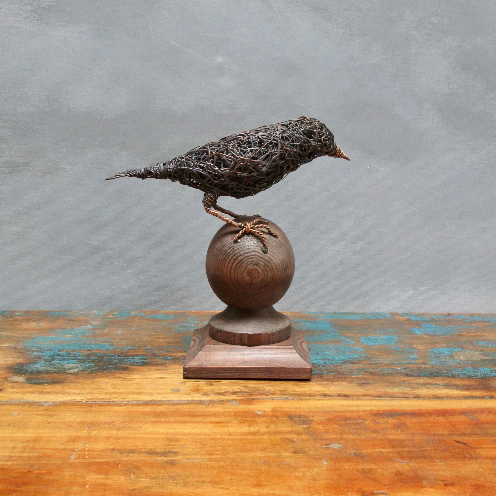Strength Crow Copper Bird Sculpture - Etsy UK