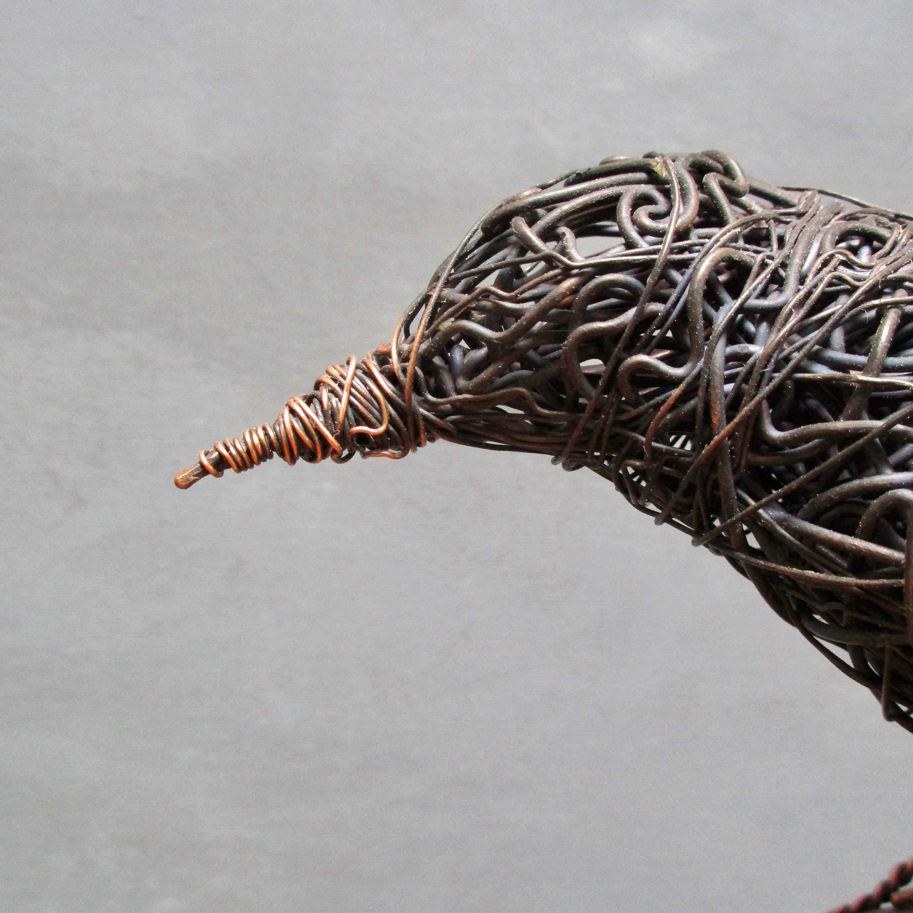 Strength Crow Copper Bird Sculpture - Etsy UK