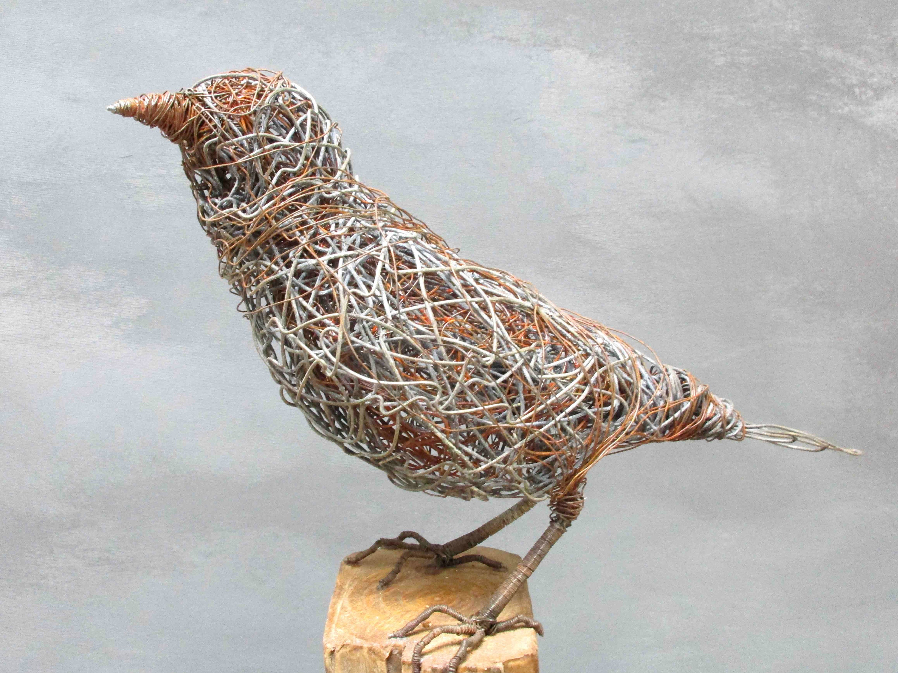 Badb Catha Crow Copper Bird Sculpture - Etsy UK