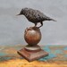 Strength, Crow, Copper Bird Sculpture, - Etsy UK
