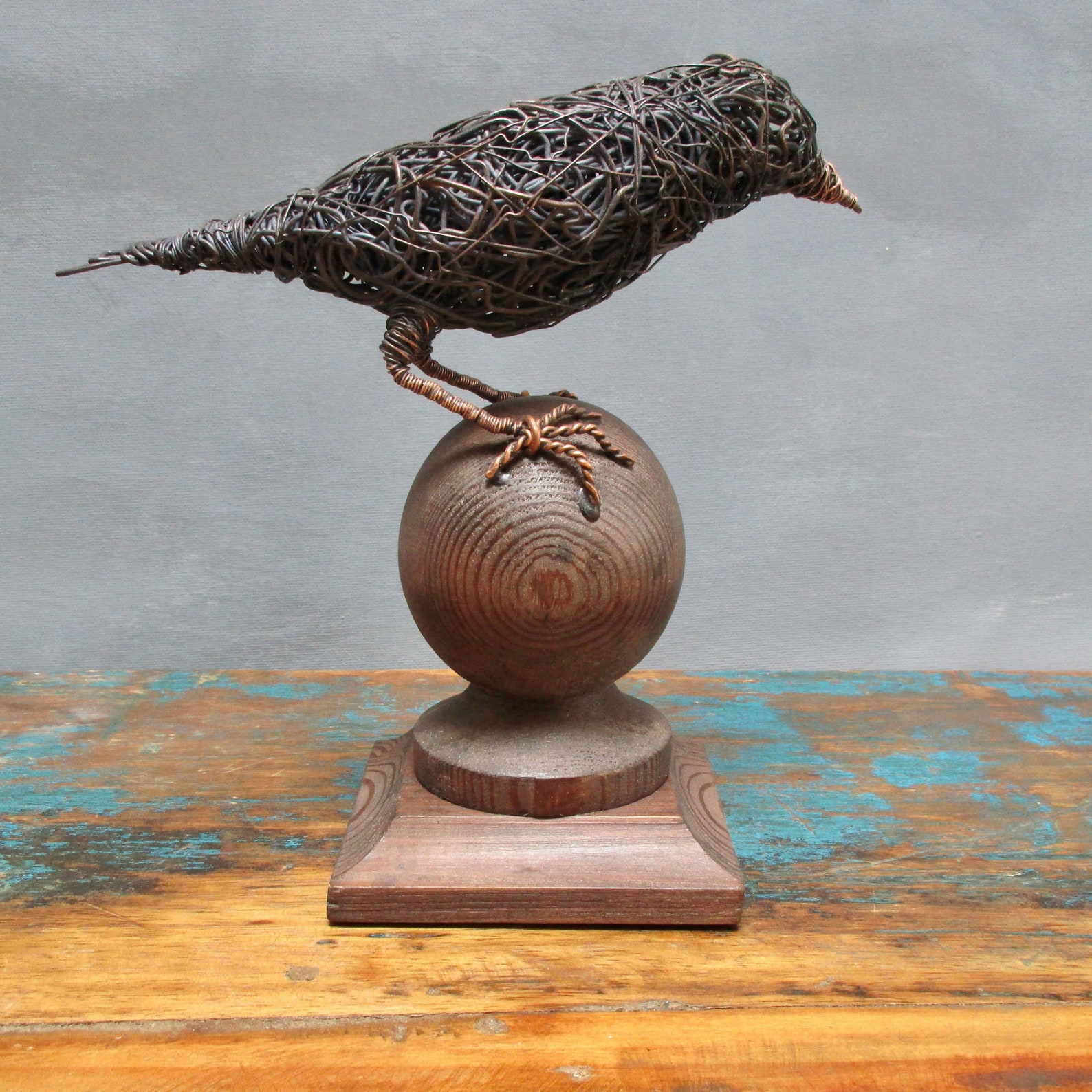 Strength Crow Copper Bird Sculpture - Etsy UK
