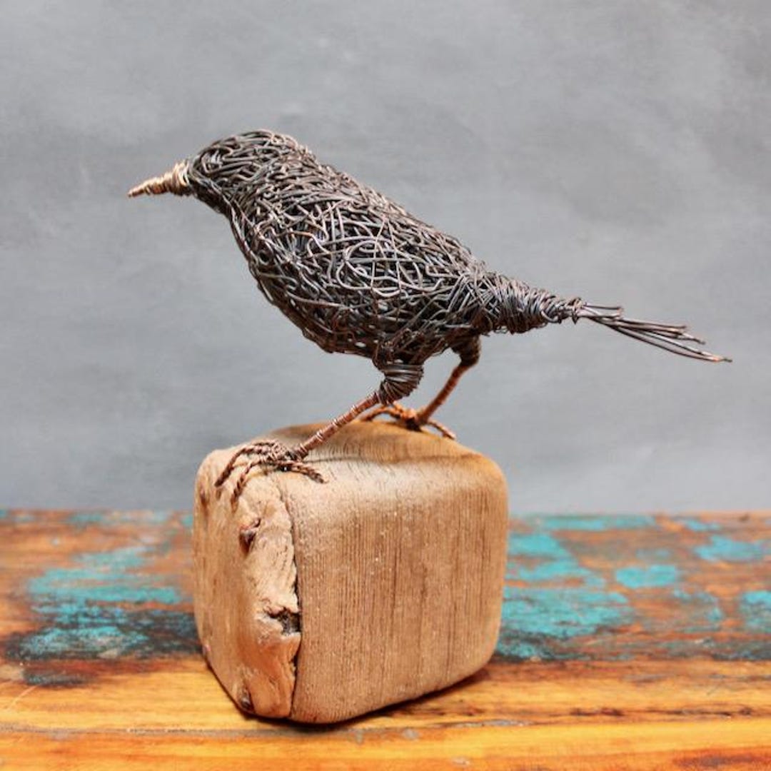 Mischief Maker Crow, Crow, Copper Bird Sculpture, - Etsy