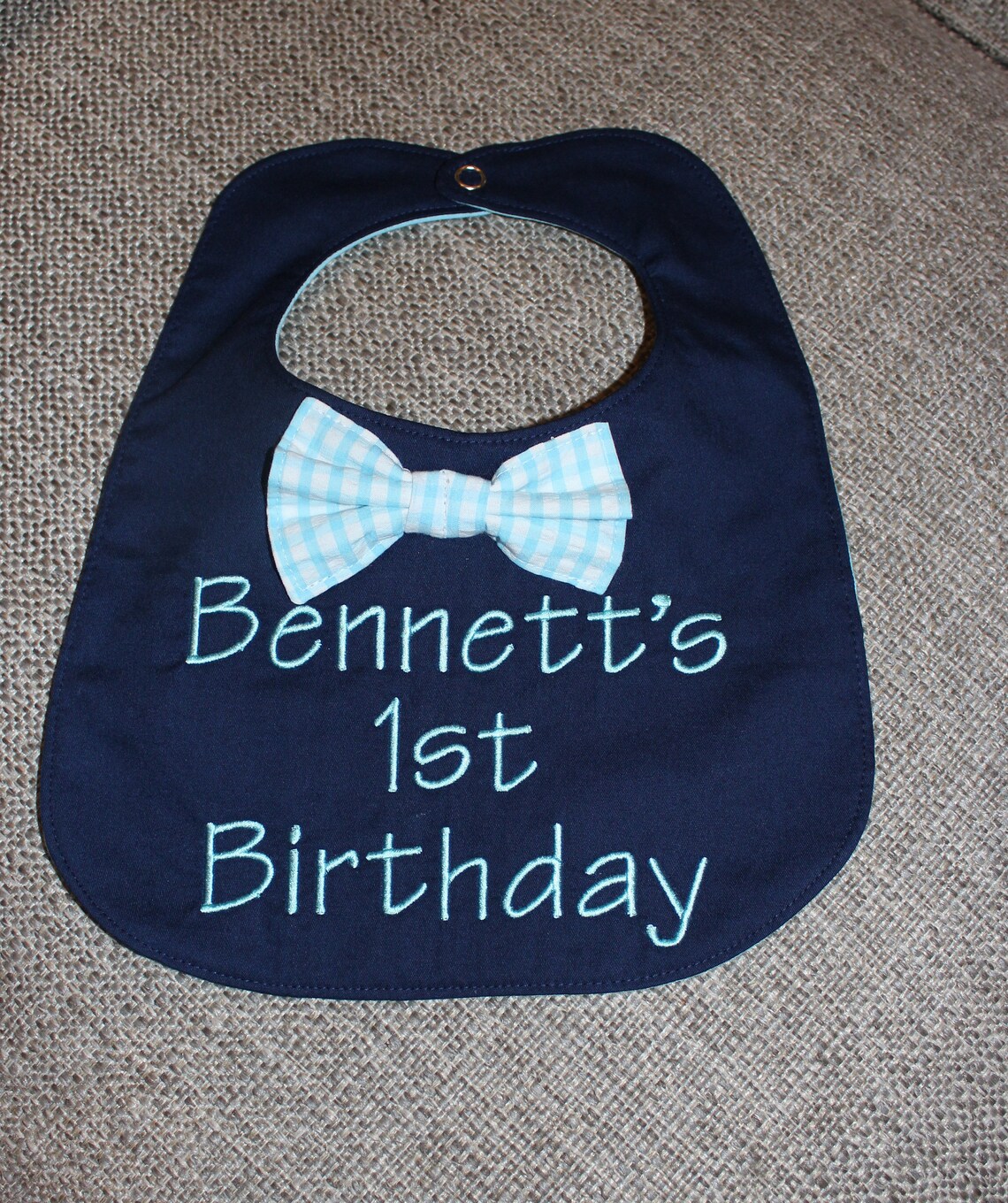 Baby's First Birthday Bib With Bow Tie 1st Birthday Bib - Etsy