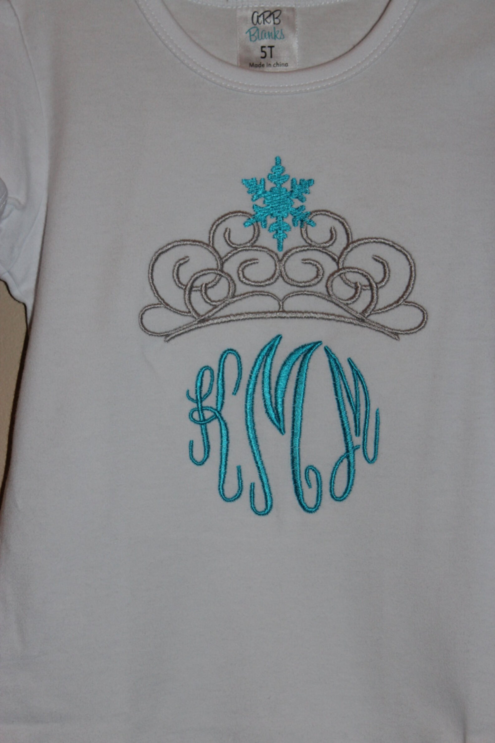 Ice Princess Crown With Monogram for Infant Toddler Youth - Etsy