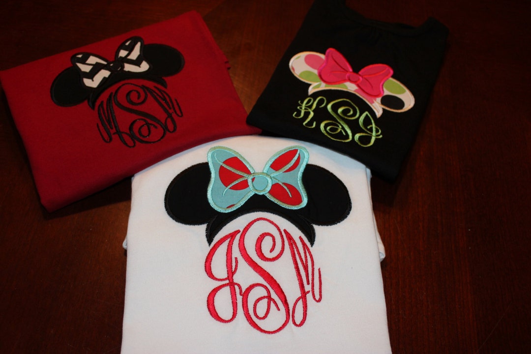 Monogrammed Mouse Ears Shirt, Disney Shirt, Mouse Ears Shirt - Etsy