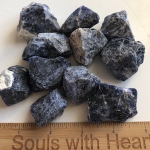 Sodalite Natural Raw Stone,healing Stone, Raw Stone, Healing Crystal ...
