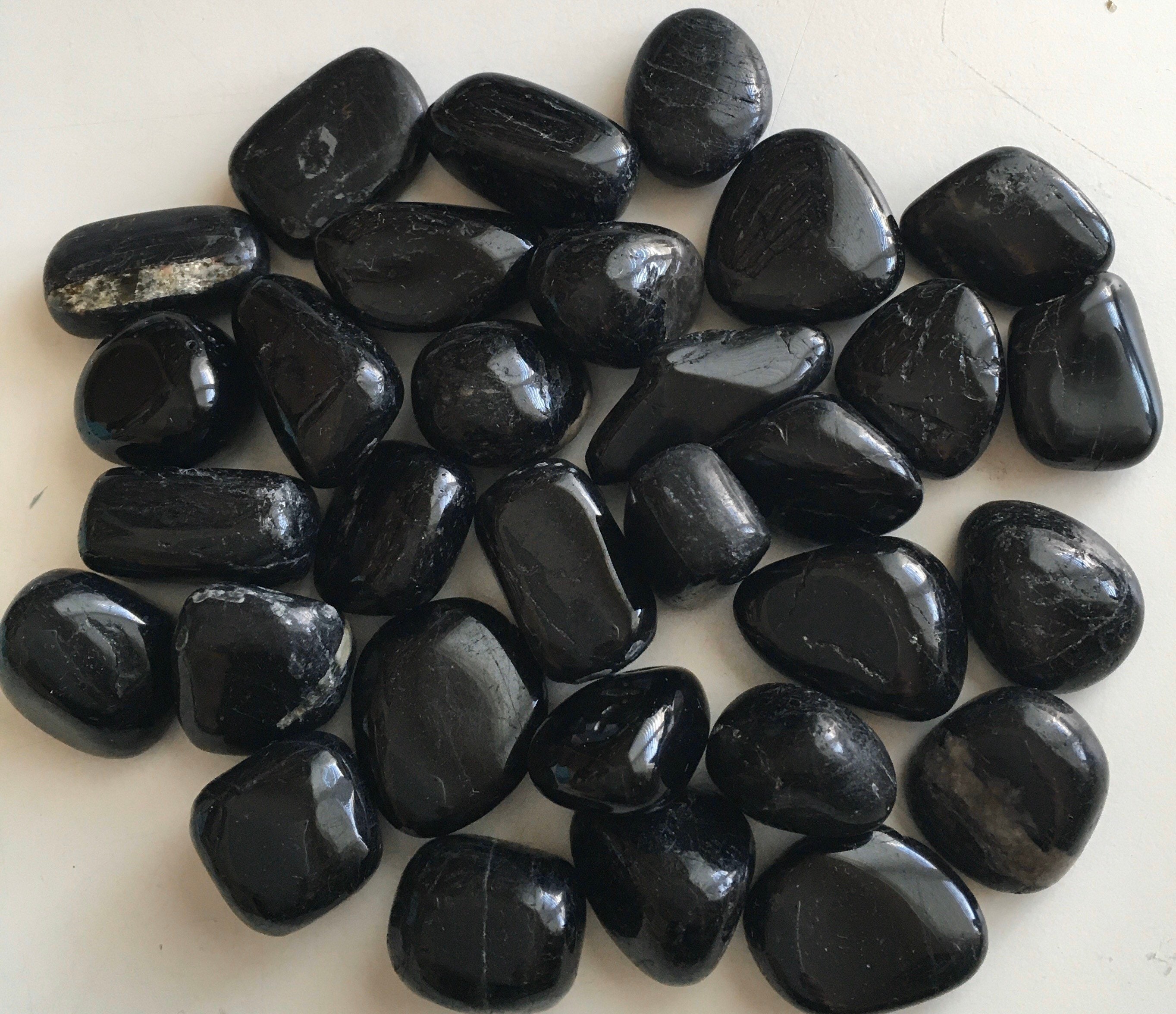 Black Tourmaline tumbled stone Medium-Large Healing Stone | Etsy