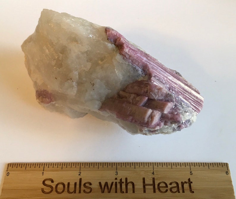 Rubellite Pink Tourmaline With Lepidolite Quartz: Namibia Display Stone ...