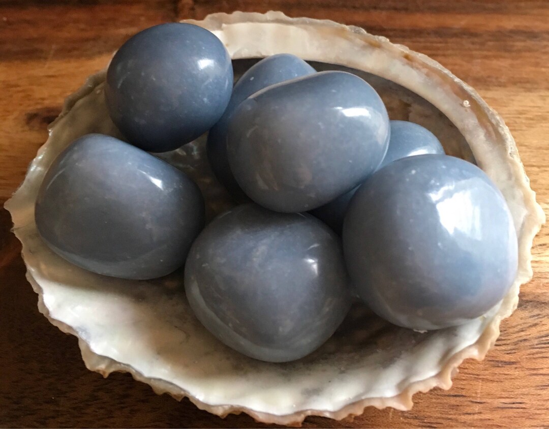Angelite Healing Stone, Stone of Awareness, Angelic Stone, Peace and ...