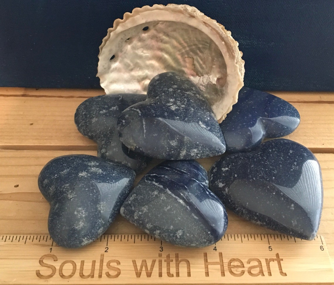 Blue Quartz Gemstone Heart Healing Crystal Healing Stone | Etsy