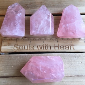 Rose Quartz Crystal Point, Crystal Tower, Premium Rose Quartz, Love ...