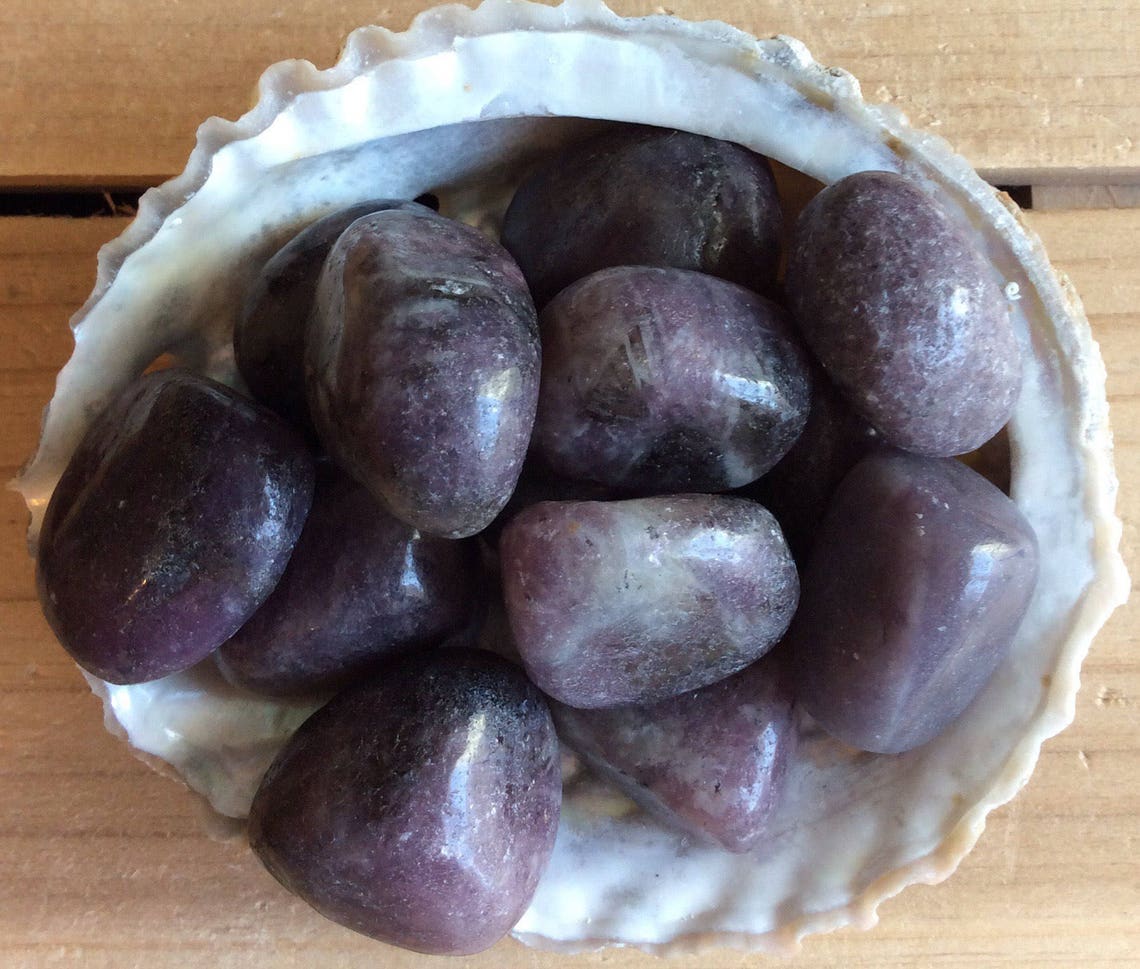 Lepidolite Tumbled Stone Healing Crystals and Stones Calming | Etsy