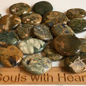 Rhyolite Small Palm Stones, Rain Forest Jasper, Healing Stone, Soul ...