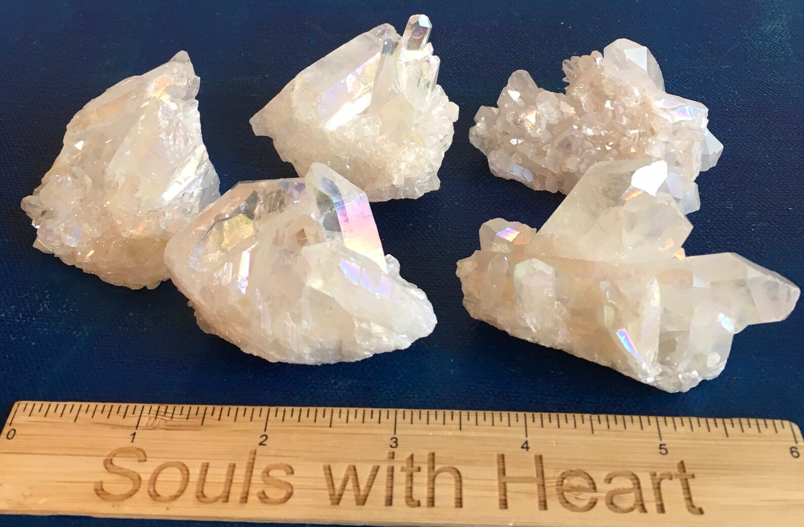 Angel Aura Crystal Clusters, A Grade Crystal, Small Cluster, Healing ...