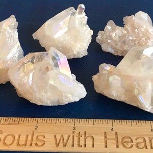 Angel Aura Crystal Clusters, A Grade Crystal, Small Cluster, Healing ...