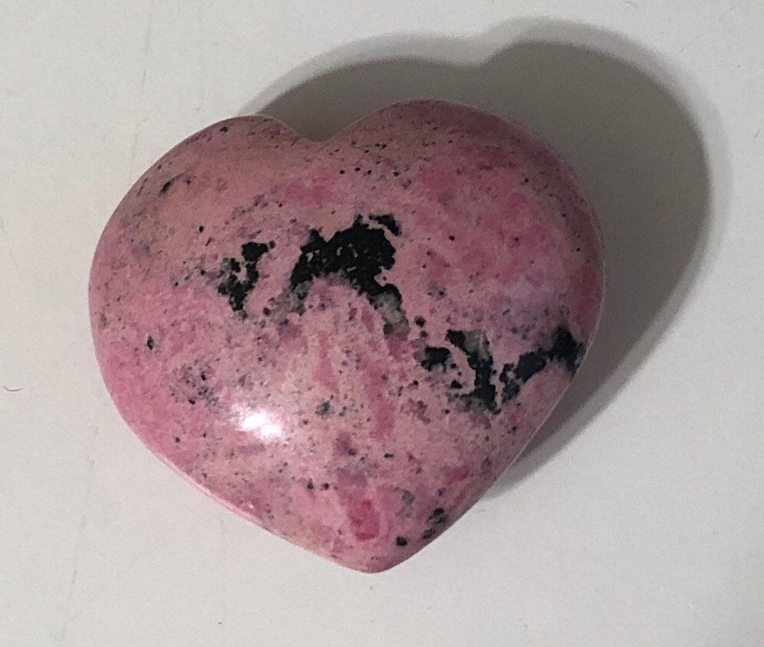 Rhodochrosite Large Beautiful Gemstone Heart, 45mm 119 Grams, Spiritual ...