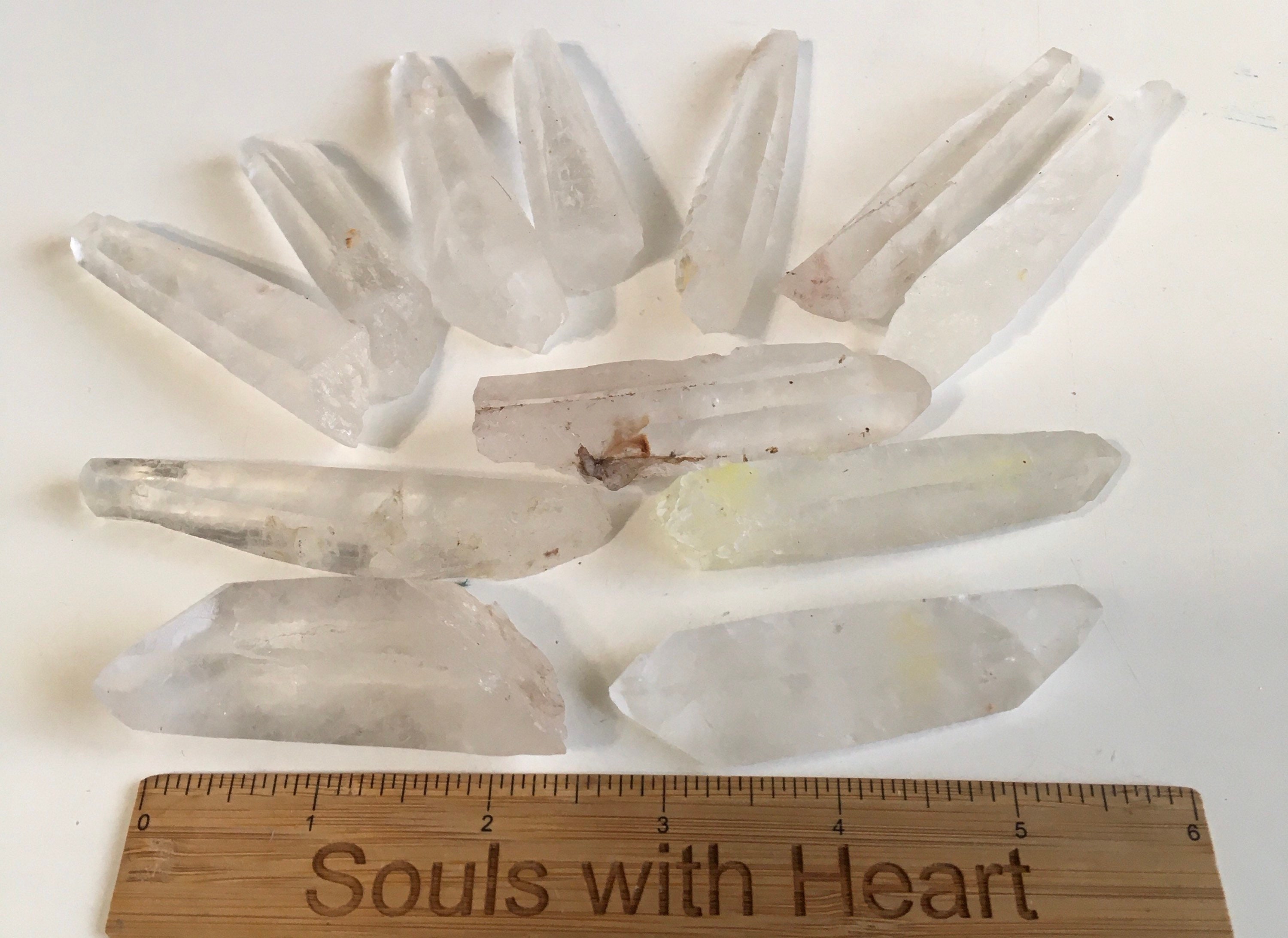 Puntos láser de cuarzo claro piedra de sanación cristal de - Etsy España