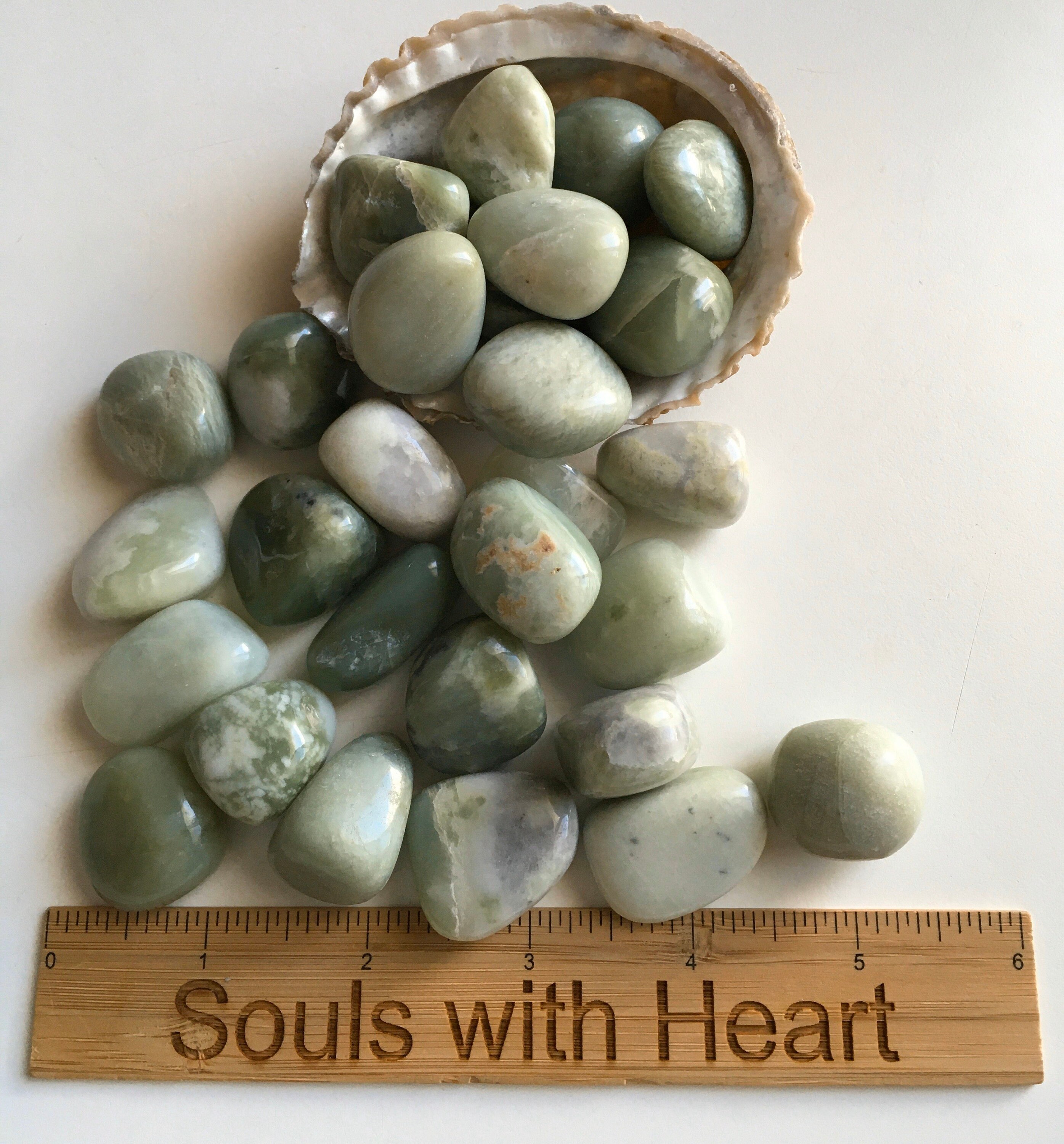 Jade Healing Stone New Jade Tumbled Stone Good Luck Stone | Etsy