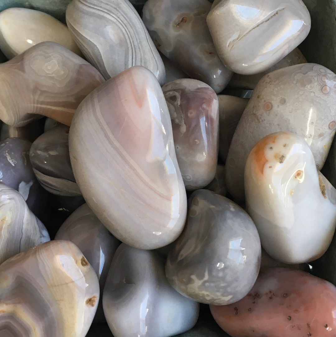 Botswana Pink Agate Tumbled Stone, Healing Stone, Protective Stone ... Botswana Pink Agate Tumbled Stone, Healing Stone, Protective Stone ...