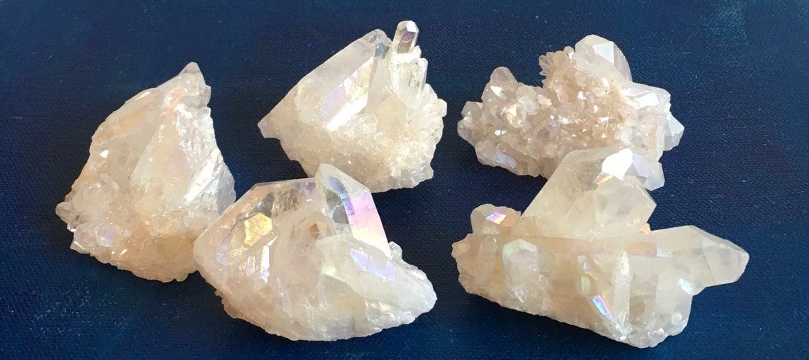 Angel Aura Crystal Clusters, A Grade Crystal, Small Cluster, Healing ...
