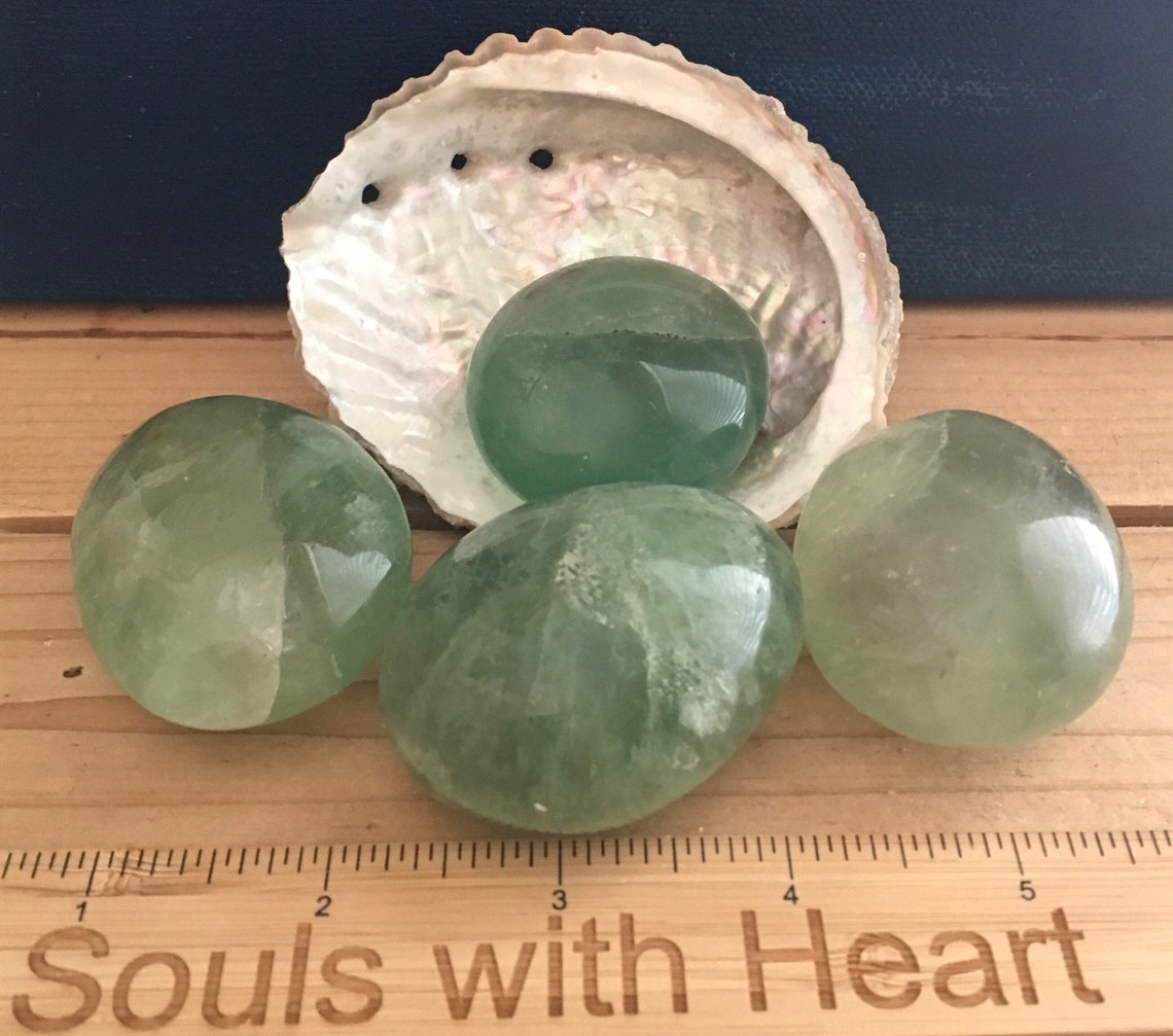 Fluorite Pebble Stones Touch Stone Increases Concentration - Etsy